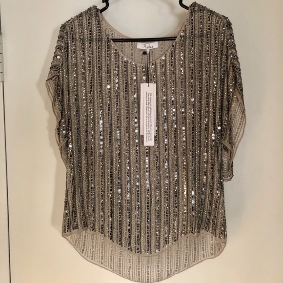 Parker | Tops | Sequined Top Xsm | Poshmark